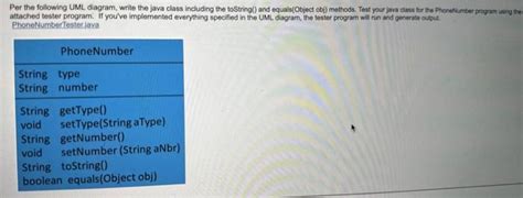 solved per the following uml diagram write the java class