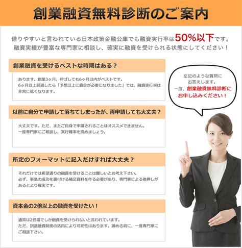 創業融資無料診断 枚方 会社設立起業相談オフィス
