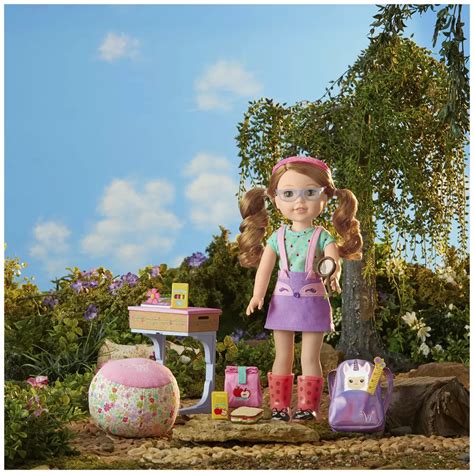 American Girl Welliewishers Doll And Garden Classroom Set W