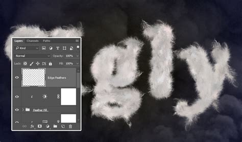 how to create a fluffy feathery ugly duckling text effect in adobe