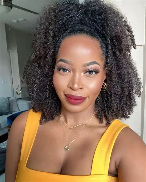 140g Mongolian Afro Kinky Curly Clip In Ponytail Extension For Women