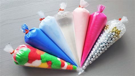 Making Slime Piping Bags Satisfying Crunchy Slime 40 YouTube