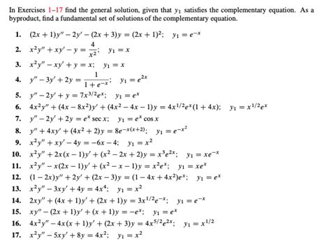 Solved Find The General Solution Given That Y1 ﻿satisfies