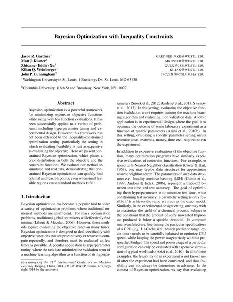 pdf bayesian optimization with inequality constraints