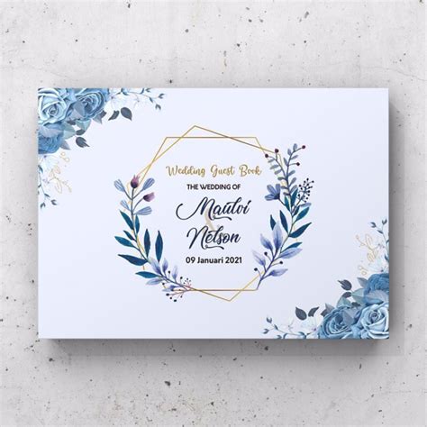 Jual Buku Tamu Nikah Bisa Custom Foto Dan Nama Isi 300 Baris Buku