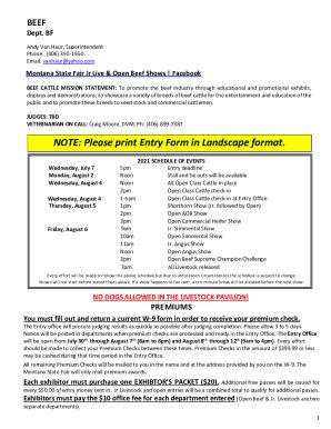 Fillable Online Beef Cattle Dept 01 Durham Fair Fax Email Print