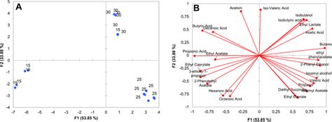 principal component analysis showing the observations plot a and