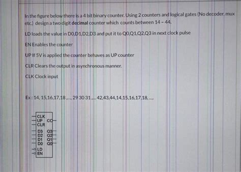 Solved In The Figure Below There Is A Bit Binary Counter Chegg