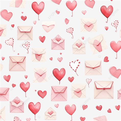 Hearts And Envelopes Valentine Patterns Valentines Day Pattern Love
