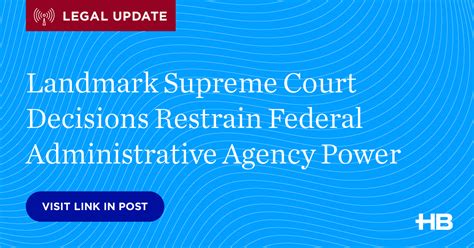 Landmark Supreme Court Decisions Restrain Federal Administrative Agency