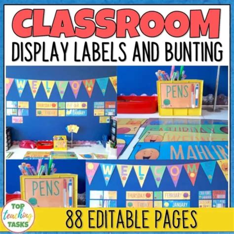 Editable Classroom Display Labels And Bunting Top Teaching Tasks Members
