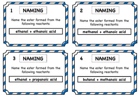 Esters Organic Chemistry Teaching Resources