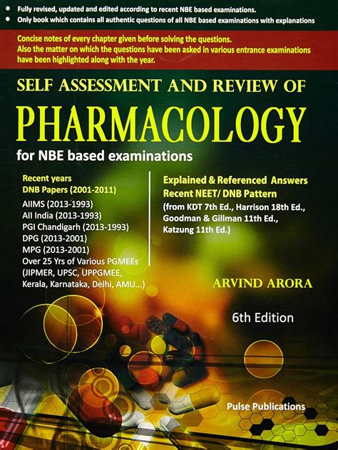 Buy Self Assessment And Review Of Pharmacology For Nbe Based