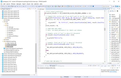 Ei Keyword Spotting Embedded Demos Stm Cubeide Nucleo L Keyword