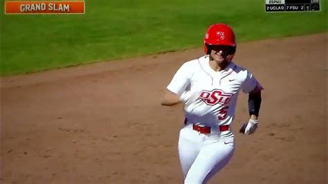 Oklahoma State Softballs Kiley Naomi Hits Grand Slam Home Run Vs Louisiana In Clearwater