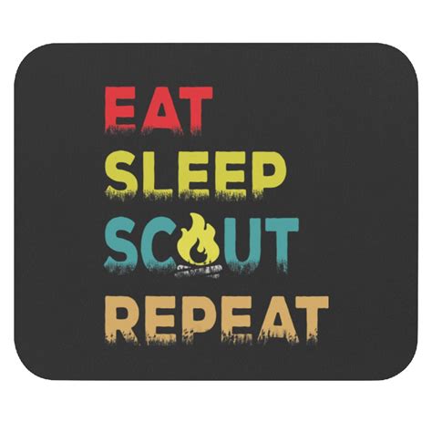 Eat Sleep Scout Repeat Scouting Vintage T Mouse Pads Sold By