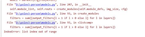 Indexerror List Index Out Of Range · Issue 1226 · Ultralyticsyolov3 · Github