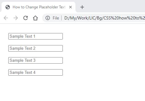 CSS How To Change Placeholder Text Life In Coding
