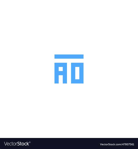 Letters Tao Aot Square Logo Minimal Simple Modern Vector Image
