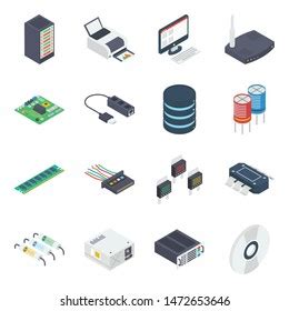 Heating Cooling System Isometric Icons Set Stock Vector Royalty Free Shutterstock