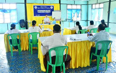 ကျောက်ဖြူခရိုင်ရုံး Community Centre ခန်းမ၌ ရုံးစာရေးသားနည်းသင်တန်းဖွင့်လှစ် Information And