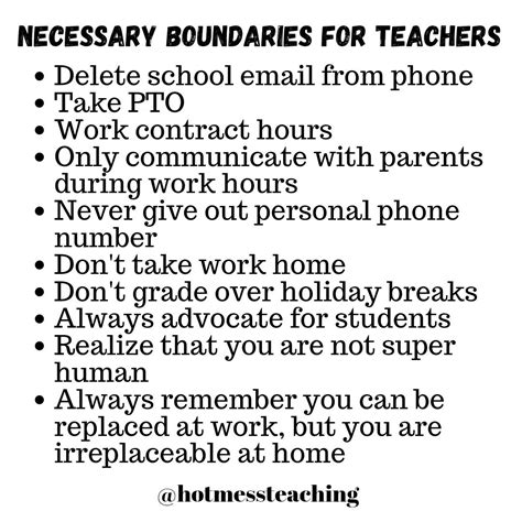 Boundaries For Teachers