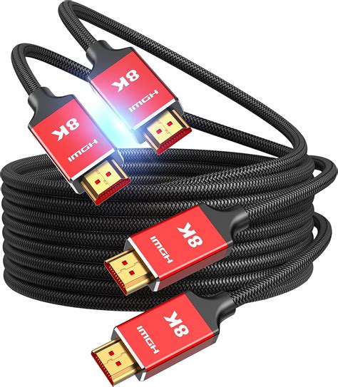 Amazon Capshi Pack K HDMI Cable Ft Gbps High Speed K HDMI Cable Braided HDMI