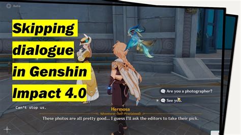 How To Skip Dialogue In Genshin Impact Youtube