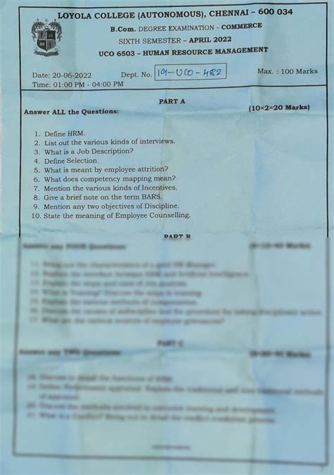 Solution Human Resource Management Hrm Question Paper Prepared By