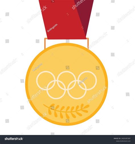Gold Medal Vector Golden 1st Place Stock Vector Royalty Free