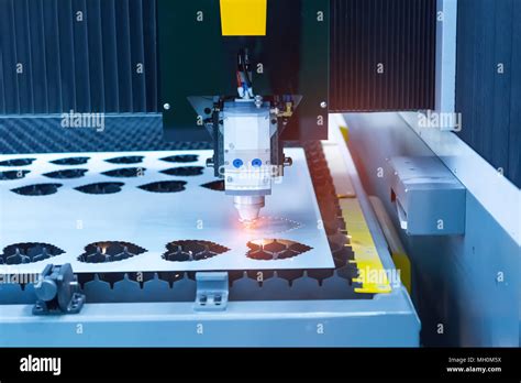 Laser Cutting Machine Controller By CNC Program Stock Photo Alamy