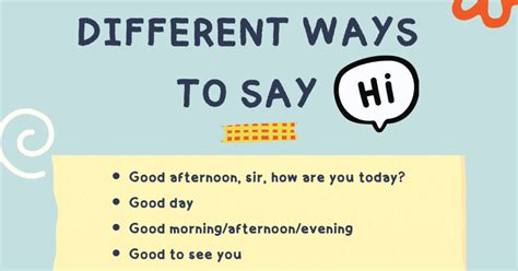 Hi 50 Creative Ways To Say Hi In English Formal And Informal • 7esl