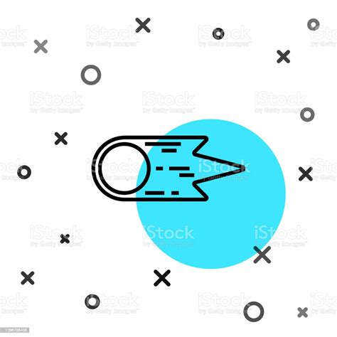 黑線彗星下降快速圖標隔離在白色背景隨機動態形狀向量向量圖形及更多space And Astronomy圖片 Space And