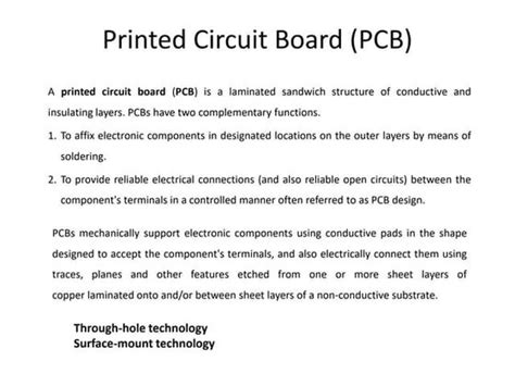 Printed Board Circuit Design Pcb Ppt Ppt
