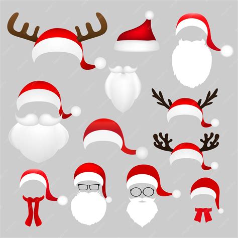Premium Vector Templates For Picture Reindeer Antlers And A Hat With