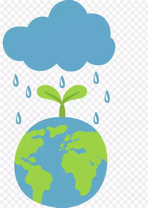 蓝色雨云植物地球PNG图片素材下载 图片编号qbvgvknq 免抠素材网