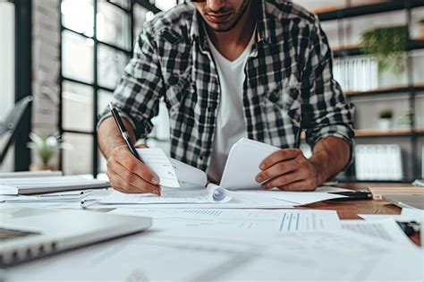 Entrepreneur Conducting Research And Evaluating Office Spaces Layouts