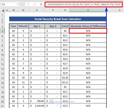 How To Create Social Security Break Even Calculator In Excel 6 Methods