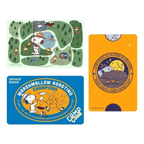一卡通 Snoopy 露營系列 月下露營 登山路徑 營火料理一套三張一起帶走 蝦皮購物