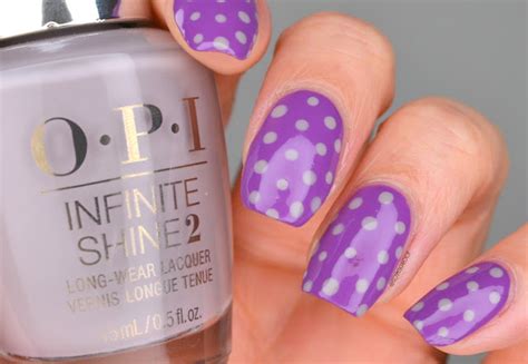 Nails Purple Polka Dots Cbbxmanimonday Cosmetic Proof Vancouver Beauty Nail Art And