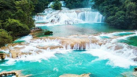 Cascadas de agua azul en México El Souvenir El Souvenir