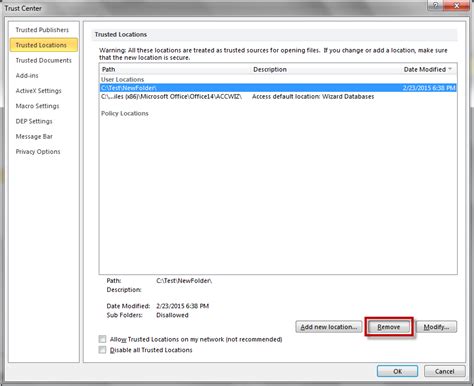 Thedbguys Access Blog Trusted Locations