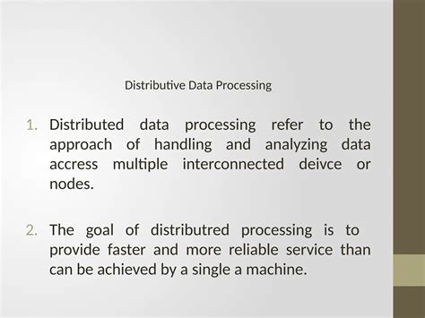 Distributive Data Processing In Dbms 2pptx