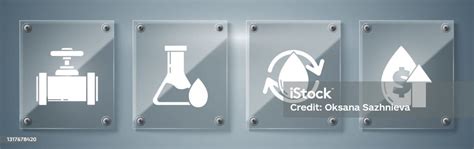 유가 상승 오일 드롭 오일 가솔린 테스트 튜브 및 산업 금속 파이프 및 밸브를 설정합니다 정사각형 유리 패널 벡터 가격에 대한 스톡 벡터 아트 및 기타 이미지 Istock