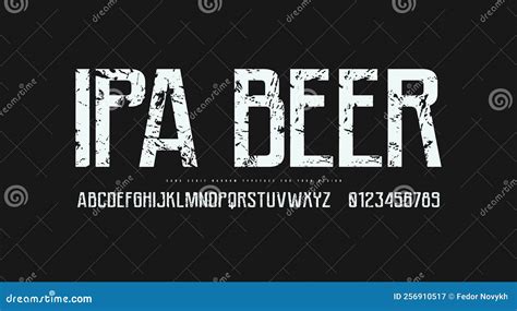 Narrow Sans Serif Font Stock Vector Illustration Of Rust 256910517