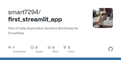 Github Smart First Streamlit App Part Of Data Application