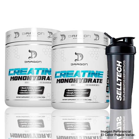 Ripley PACK DRAGON PHARMA CREATINA MONOHIDRATADA 300GR X2