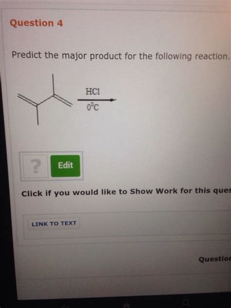 Solved Predict the major product for the following reaction. | Chegg.com