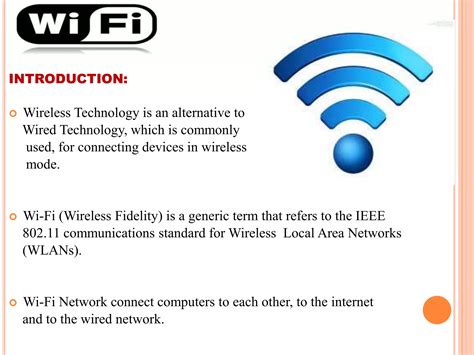 Introduction Wireless Technology Pptx Computer Networking Computing