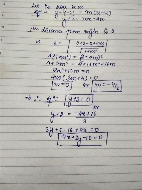 Find Equation Of Straight Line Passing Through The Origin Tessshebaylo